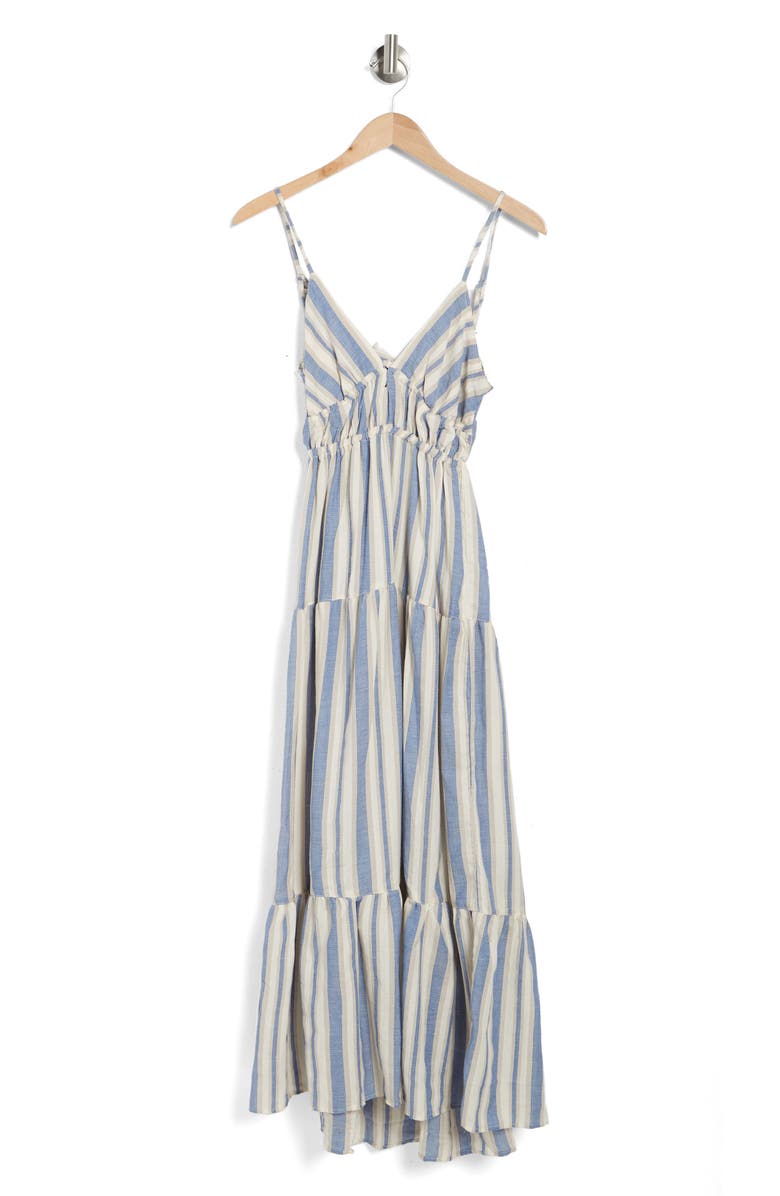 Angie Peek-a-Boo Stripe Tiered Maxi Dress | Nordstromrack