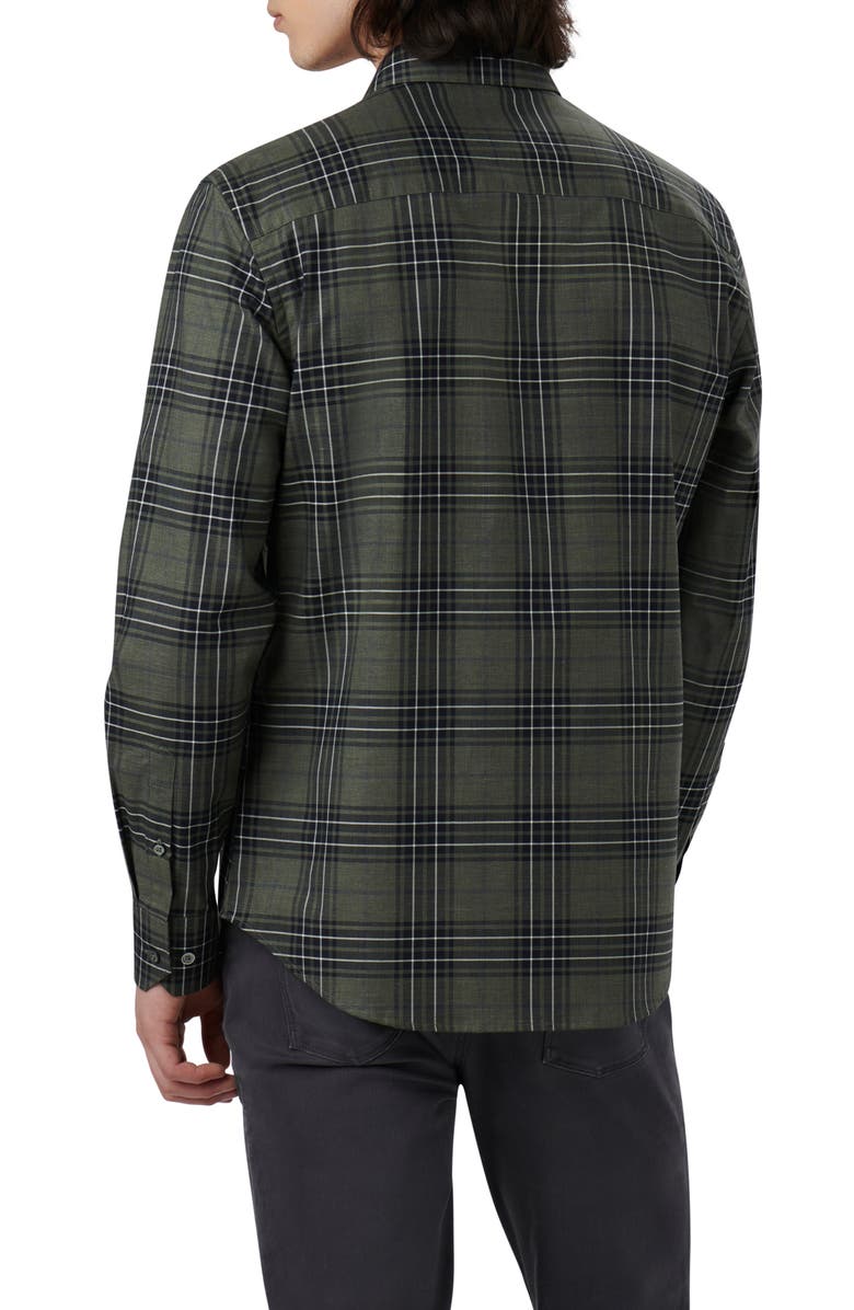 Bugatchi Julian Shaped Fit Plaid Stretch Cotton Button-Up Shirt ...