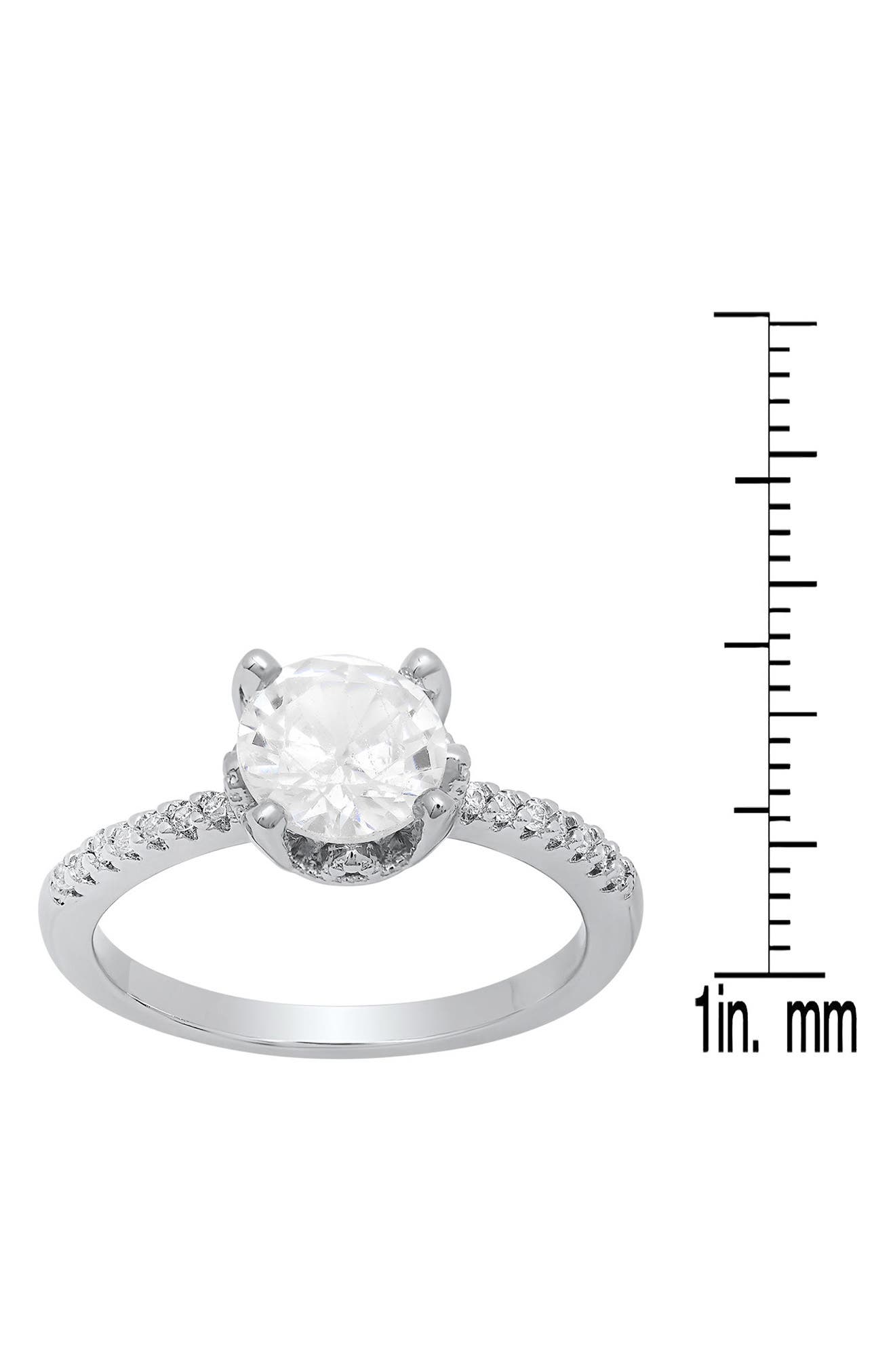HMY JEWELRY 18K White Gold Plated Simulated Diamond Ring | Nordstromrack