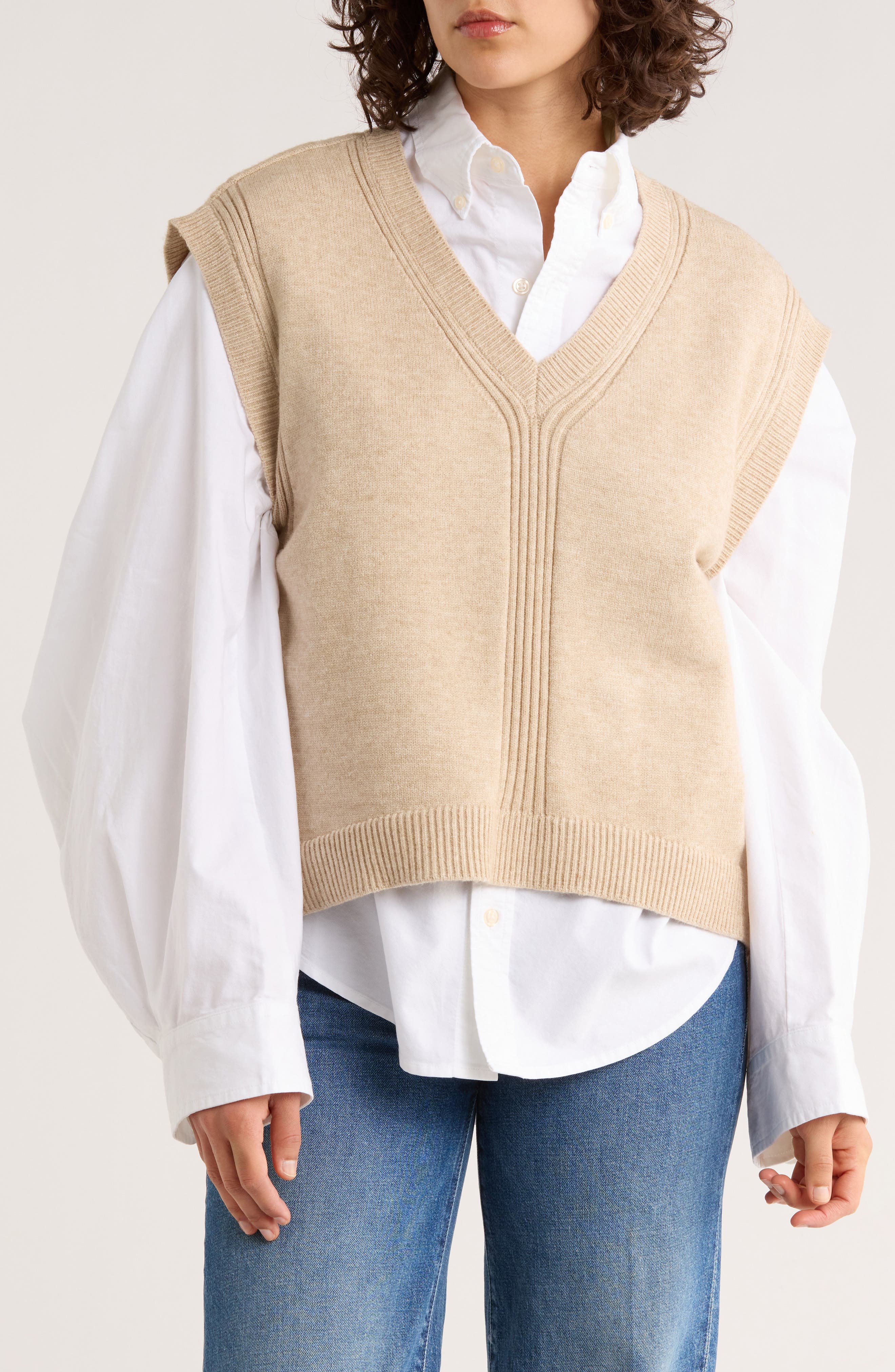 Vigoss Oversize Sweater Vest | Nordstromrack