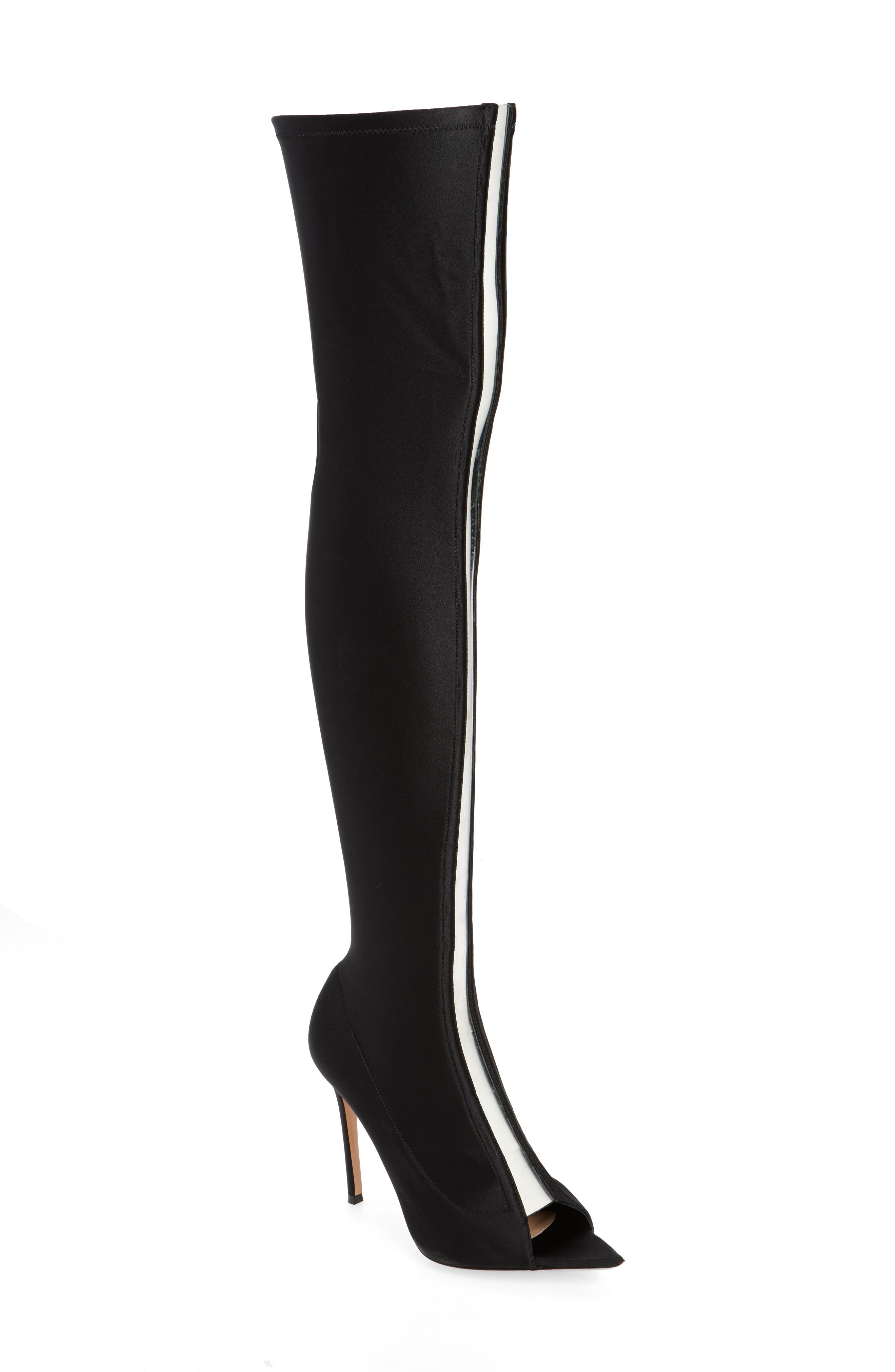 Gianvito Rossi Transparent Stripe Knee High Boot (Women) | Nordstromrack