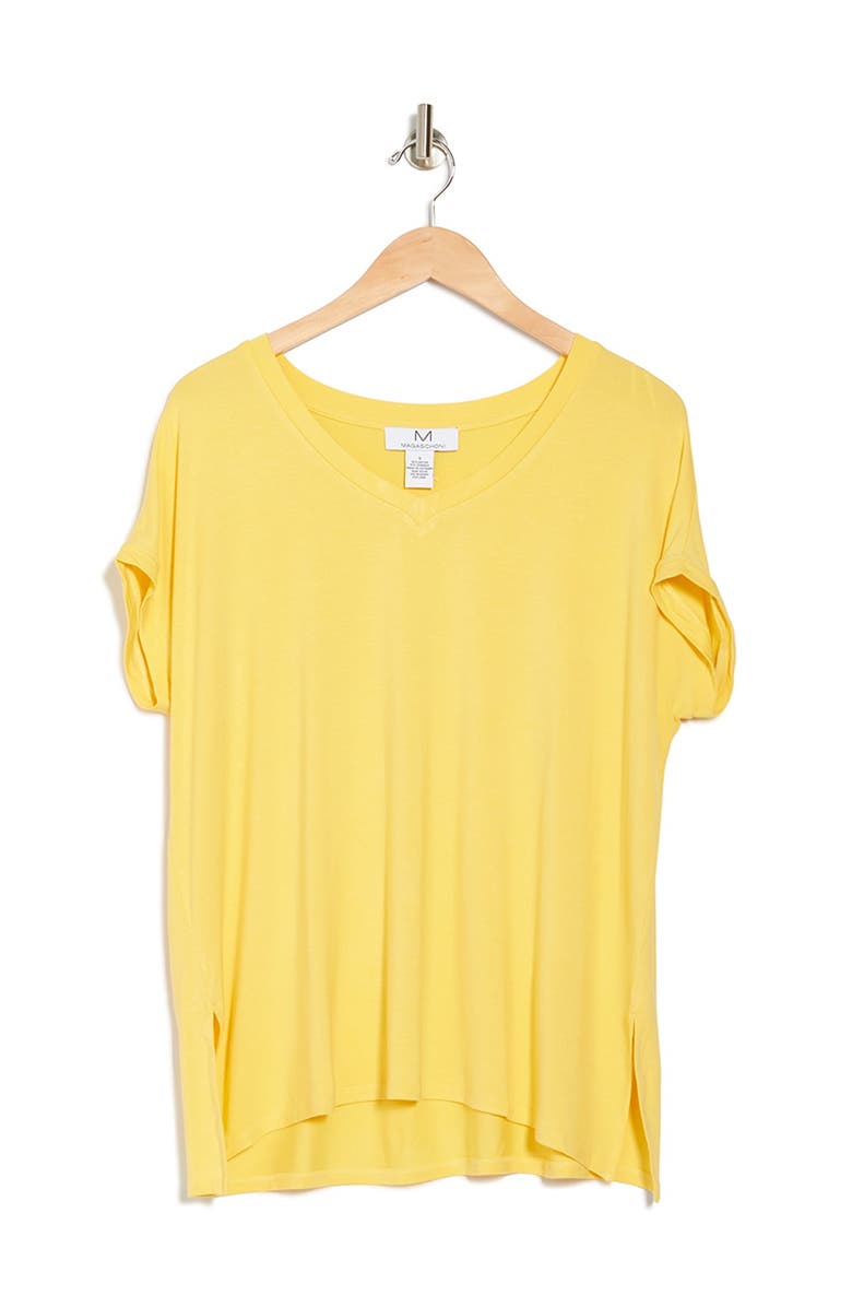 M Magaschoni Dolman Sleeve Side Vent V-Neck Shirt | Nordstromrack