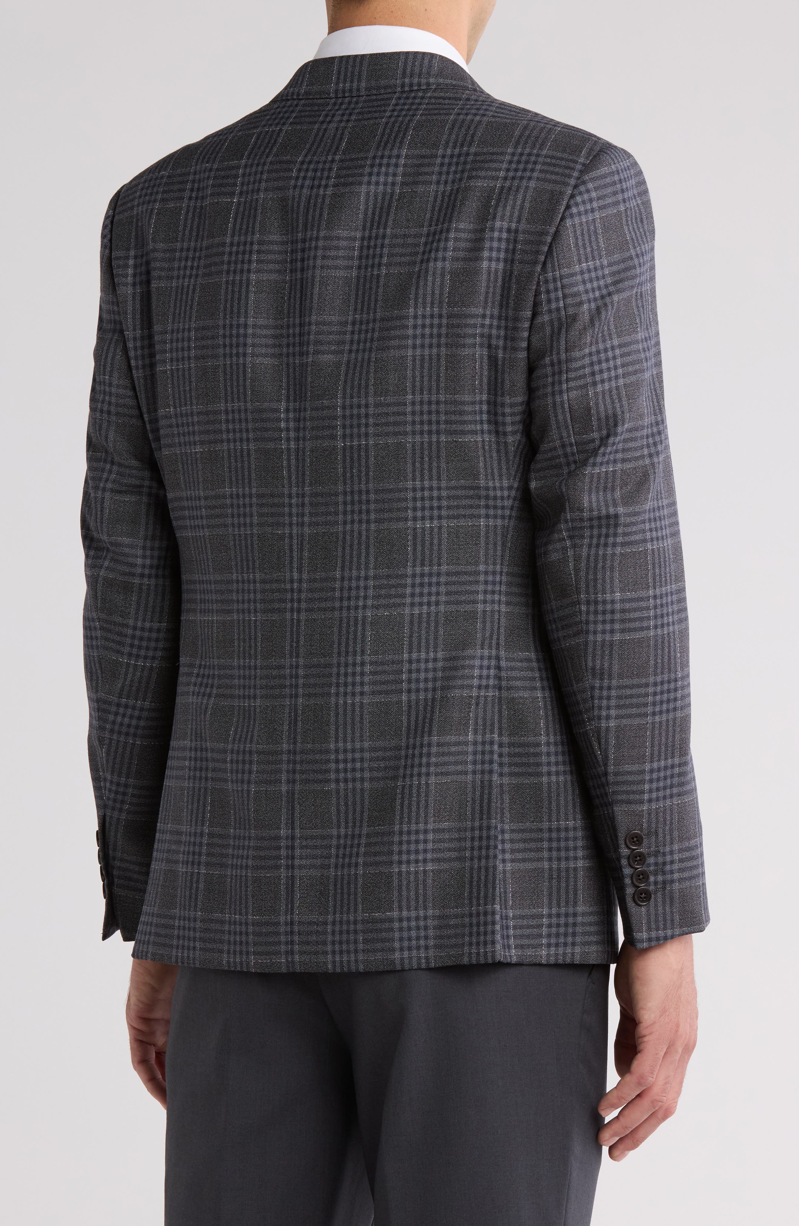 Armani Collezioni Plaid Virgin Wool & Silk Blazer | Nordstromrack