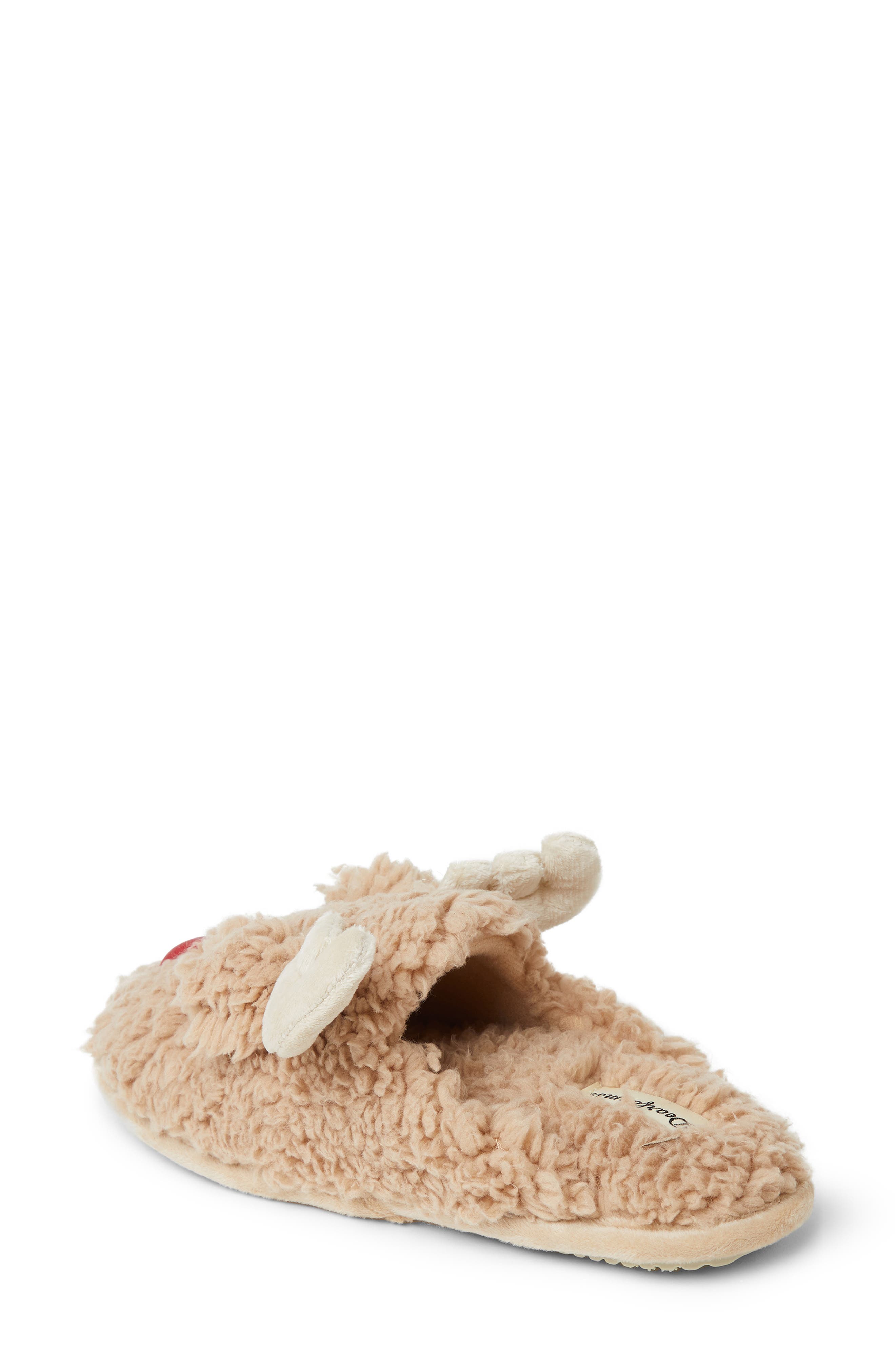 DEARFOAMS Faux Fur Reindeer Scuff Slipper (Women) | Nordstromrack