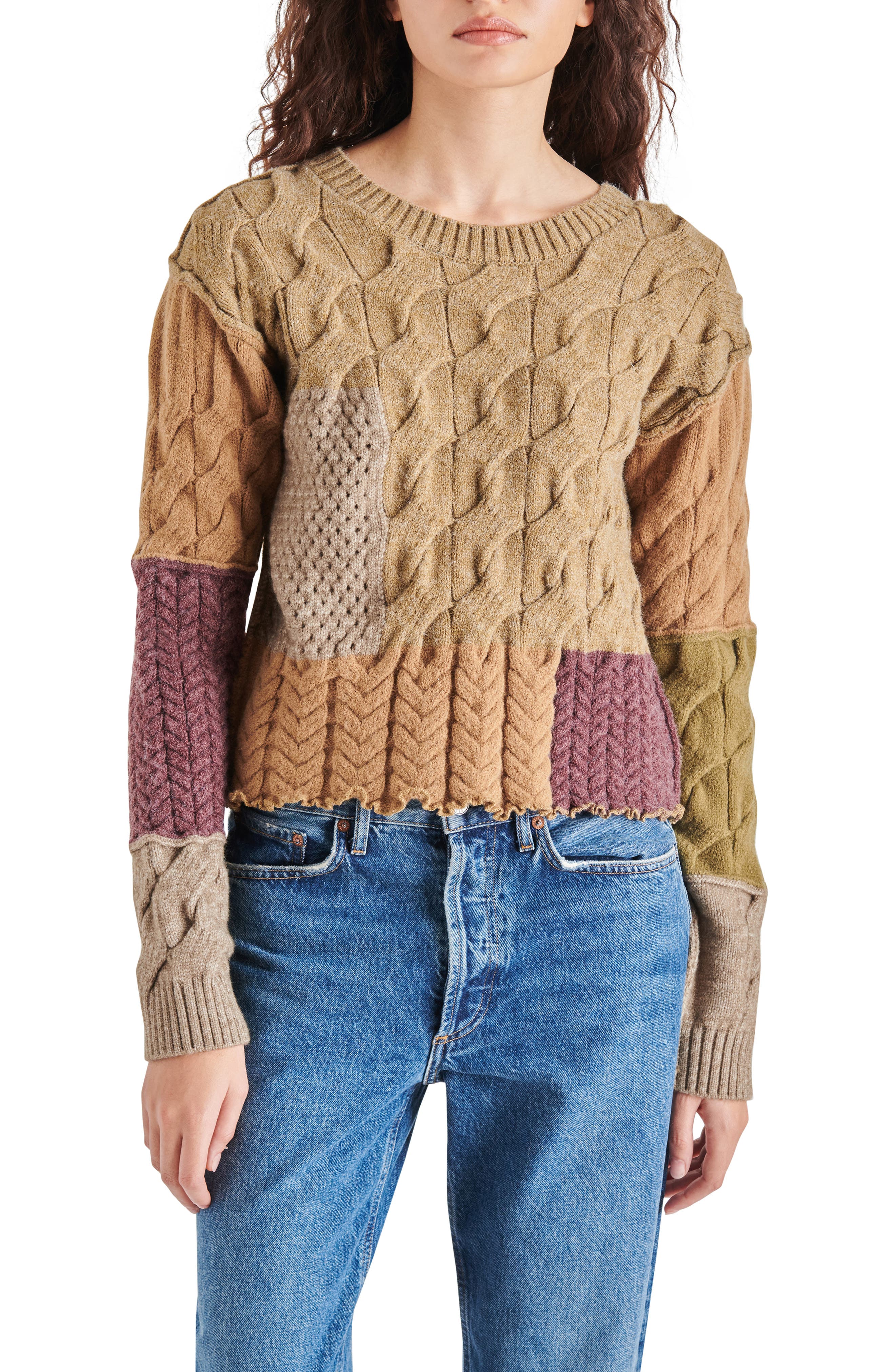 Steve Madden Karter Patchwork Sweater | Nordstromrack