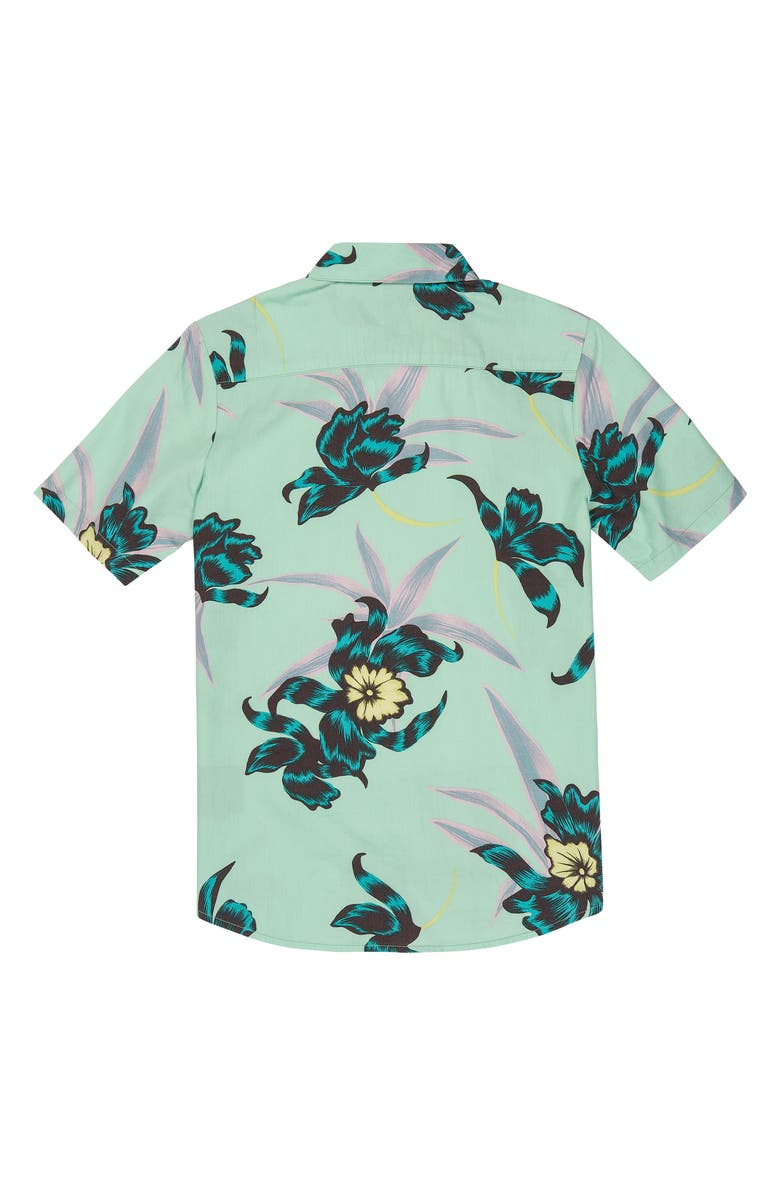 Volcom Kids' Island Time Floral Short Sleeve Button-Up Shirt ...