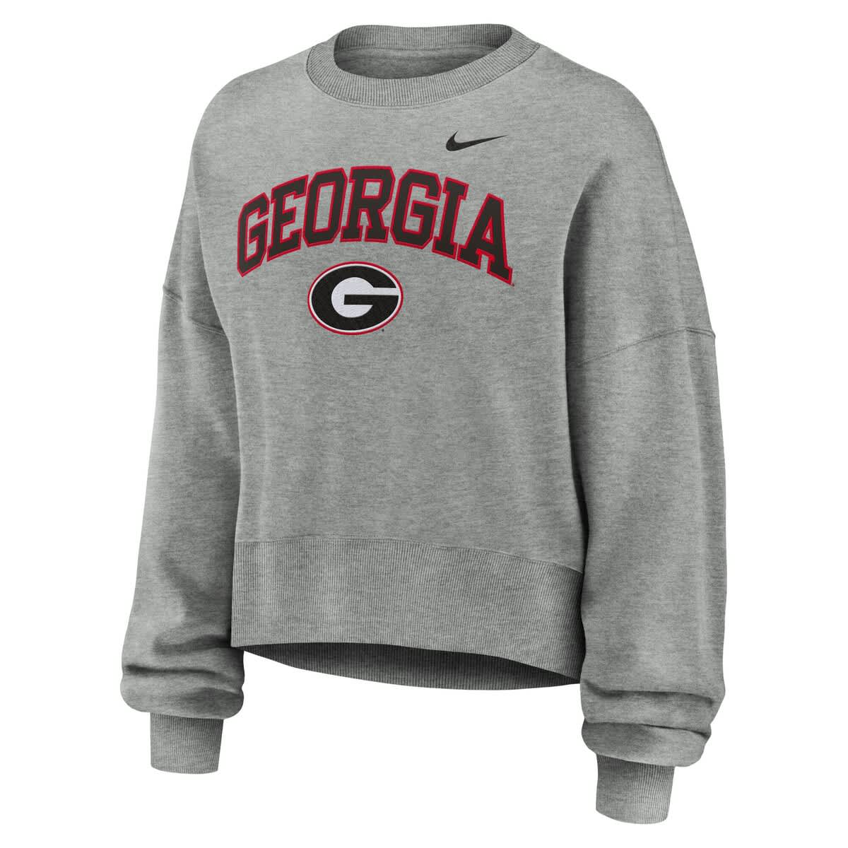 Nike Women's Nike Heather Gray Georgia Bulldogs Oversized Phoenix Arch ...