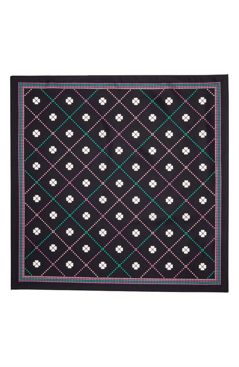 Kate Spade New York flower check silk twill bandana | Nordstrom