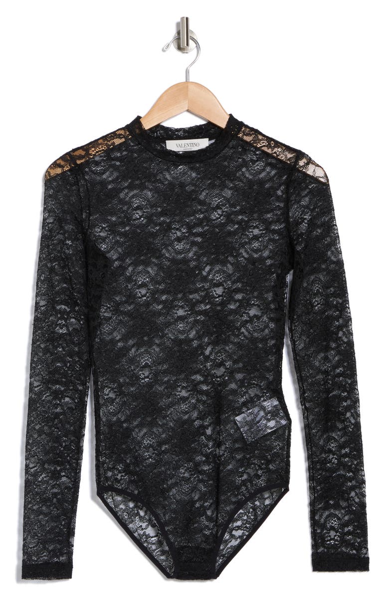 Valentino Long Sleeve Lace Bodysuit | Nordstromrack