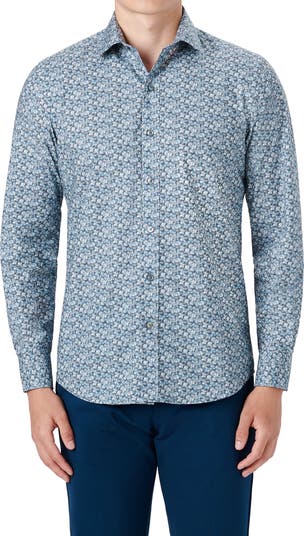 Bugatchi Shaped Fit Liberty Print Button-Up Shirt | Nordstromrack