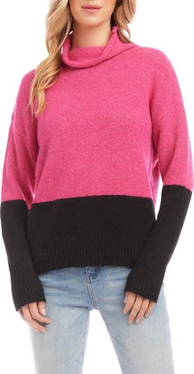 Karen Kane Colorblock Turtleneck Sweater | Nordstrom