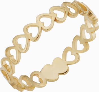 Oradina 14K Gold Open Your Heart Stack Ring | Nordstrom