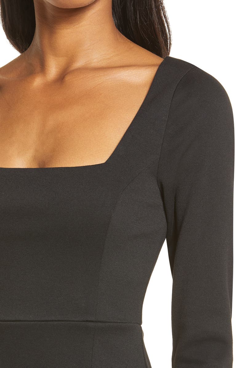 Lulus Style & Sass Square Neck Long Sleeve Dress | Nordstromrack