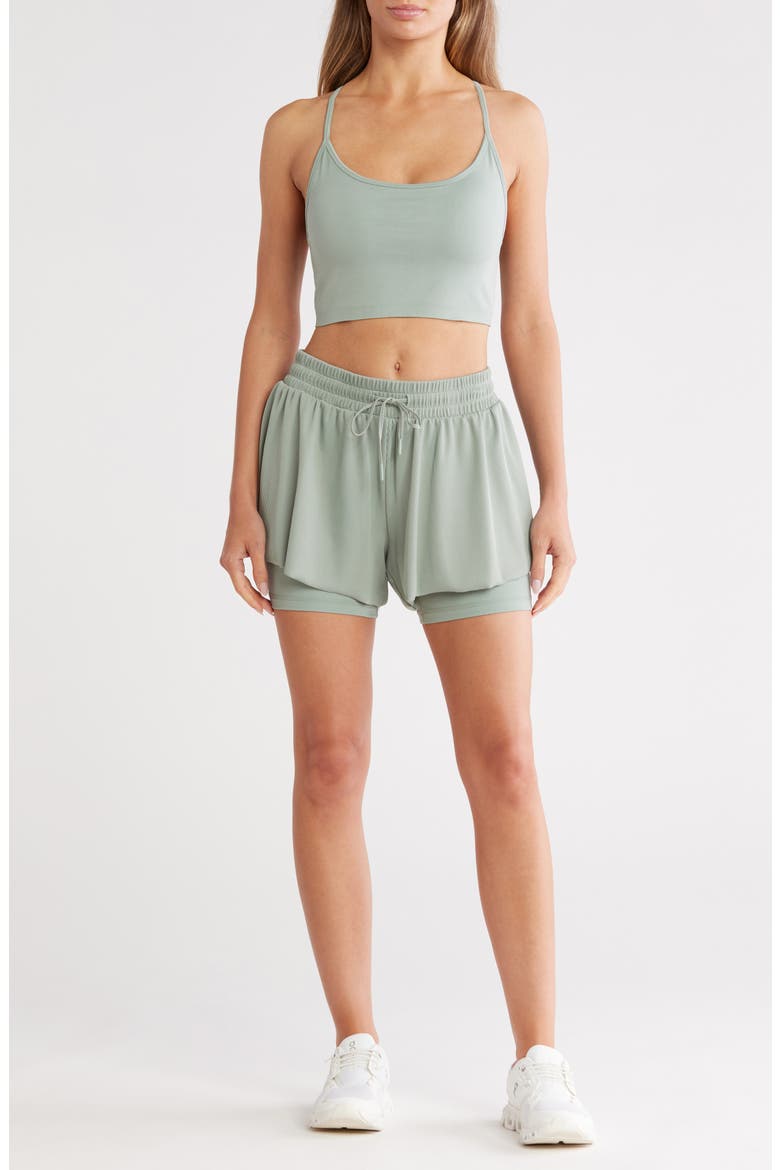 Rosaline Seamless Sports Bra & Shorts Set (Women) | Nordstromrack