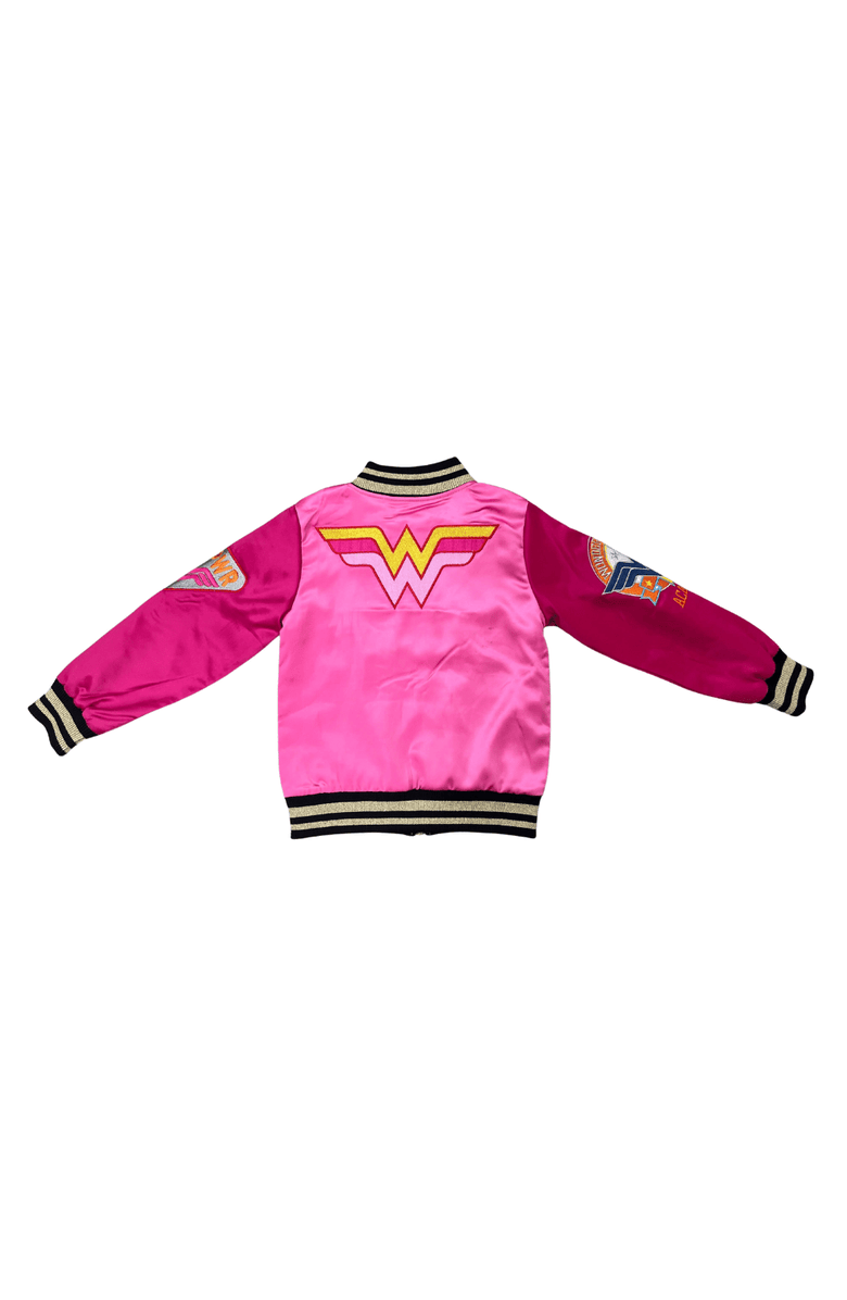 Lola + The Boys Wonder Woman Satin Bomber | Nordstrom