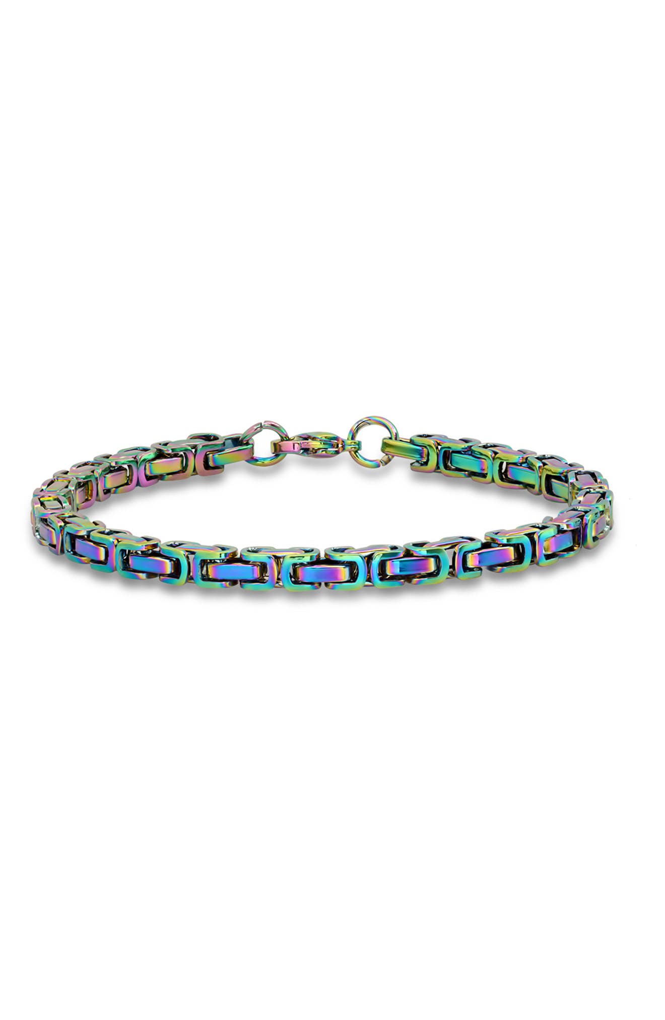 Men's Rainbow IP Stainless Steel Chain Bracelet (Men) | Nordstromrack