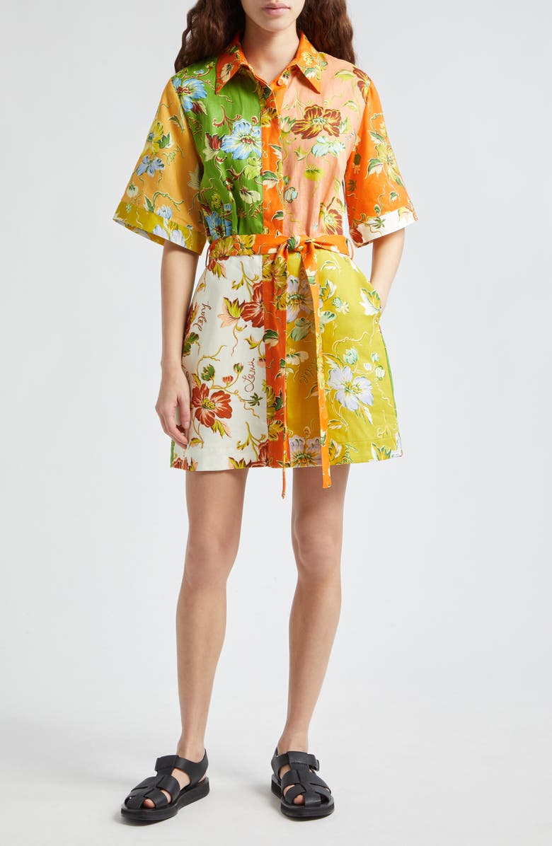 ALEMAIS Hotel Lamu Tie Waist Mini Shirtdress | Nordstromrack