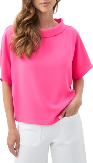Trina Turk Honeysuckle Short Sleeve Drapey Top | Nordstrom