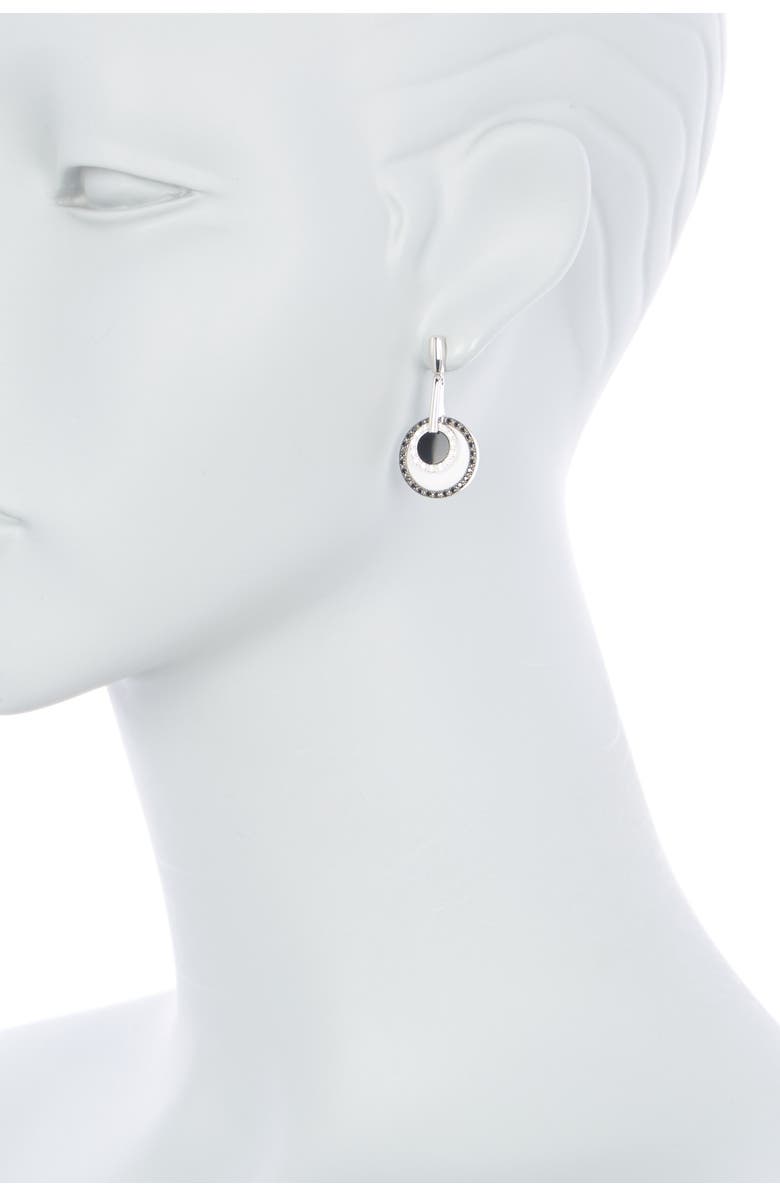 Breuning Sterling Silver Onyx & CZ Disc Drop Earrings | Nordstromrack