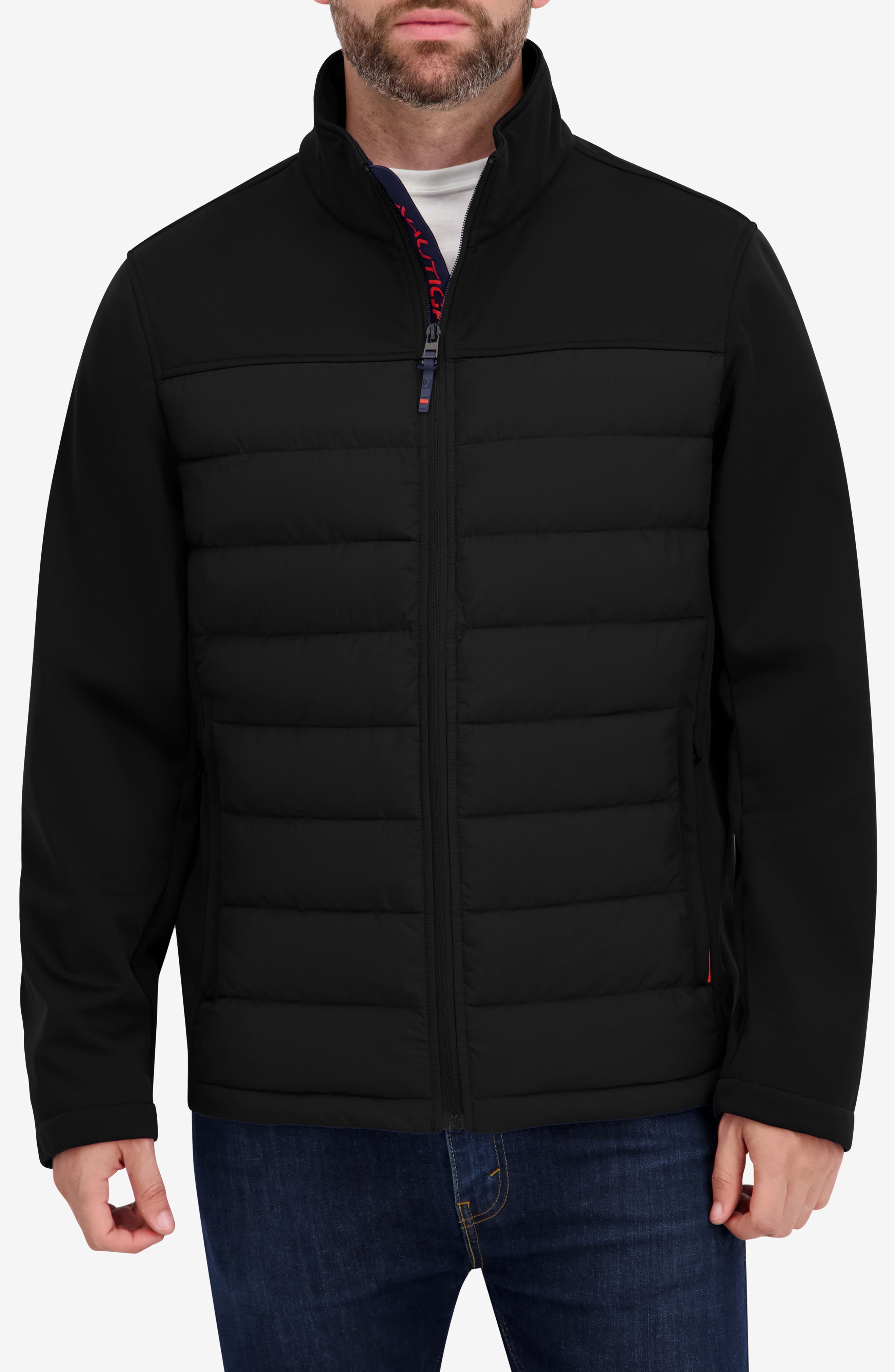 Nautica Transitional Water Resistant Mixed Media Jacket | Nordstromrack