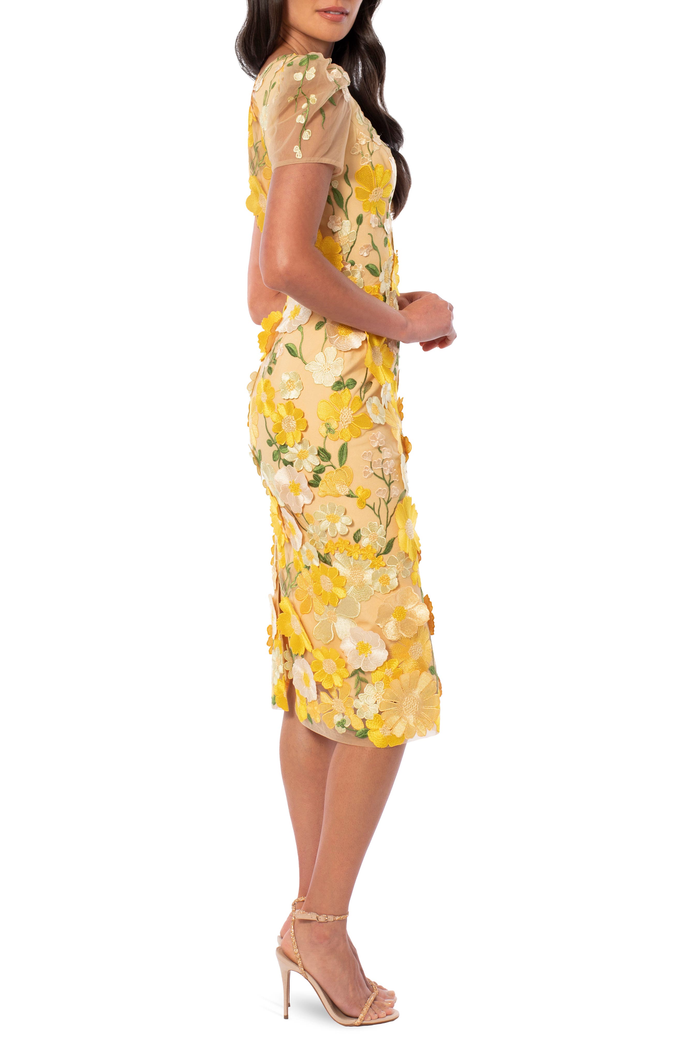 HELSI Carrie Flower Appliqué Sheath Dress | Nordstrom