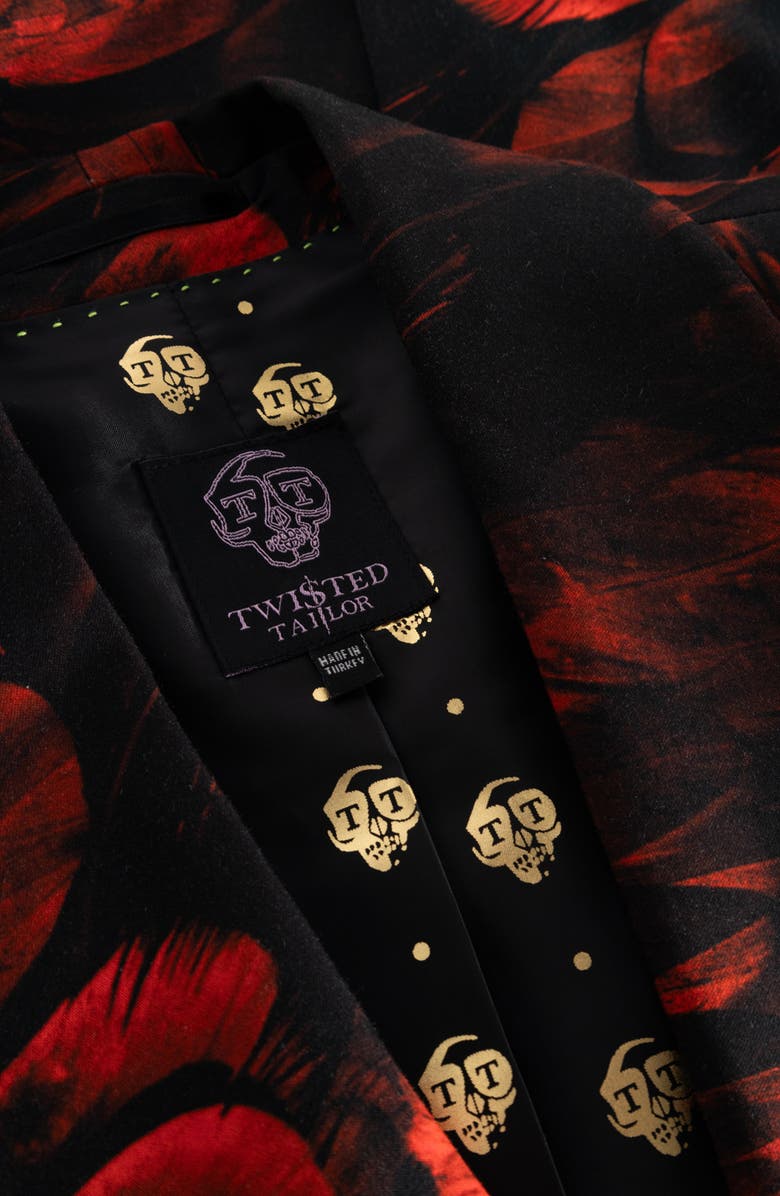 Twisted Tailor Heron Slim Fit Red Floral Suit Jacket | Nordstrom