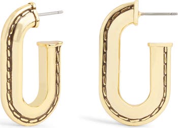Coach oval link drop earrings store