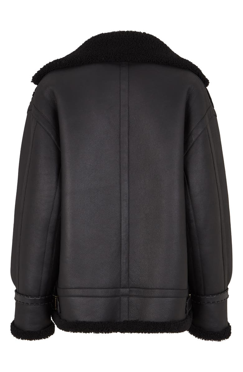 Fendi FF Karligraphy Genuine Shearling Coat | Nordstrom