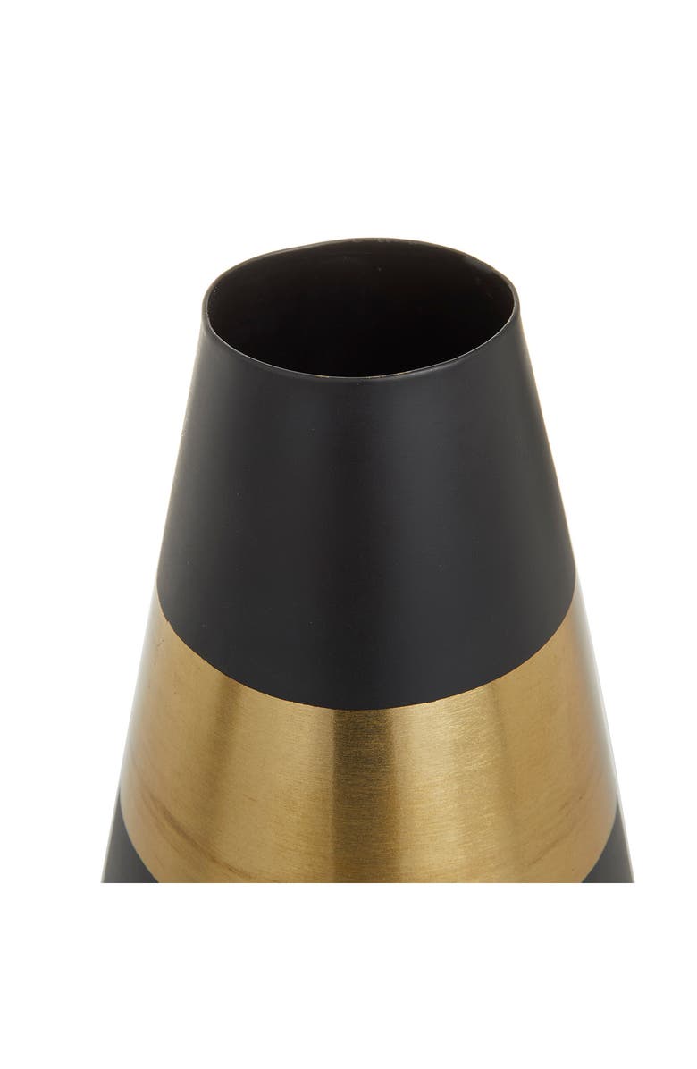 VIVIAN LUNE HOME Black Metal Vase with Gold Band - Set of 2 | Nordstromrack