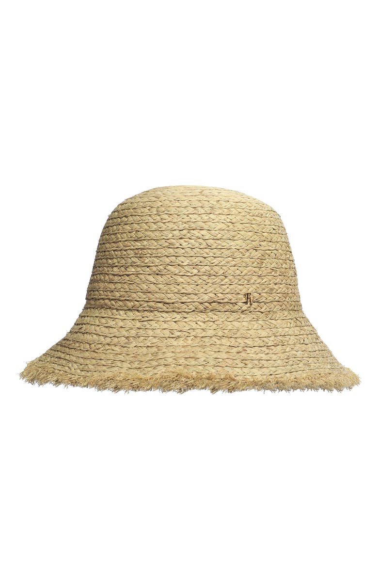 Frances Valentine Raffia Frayed Edge Bucket Hat | Nordstrom