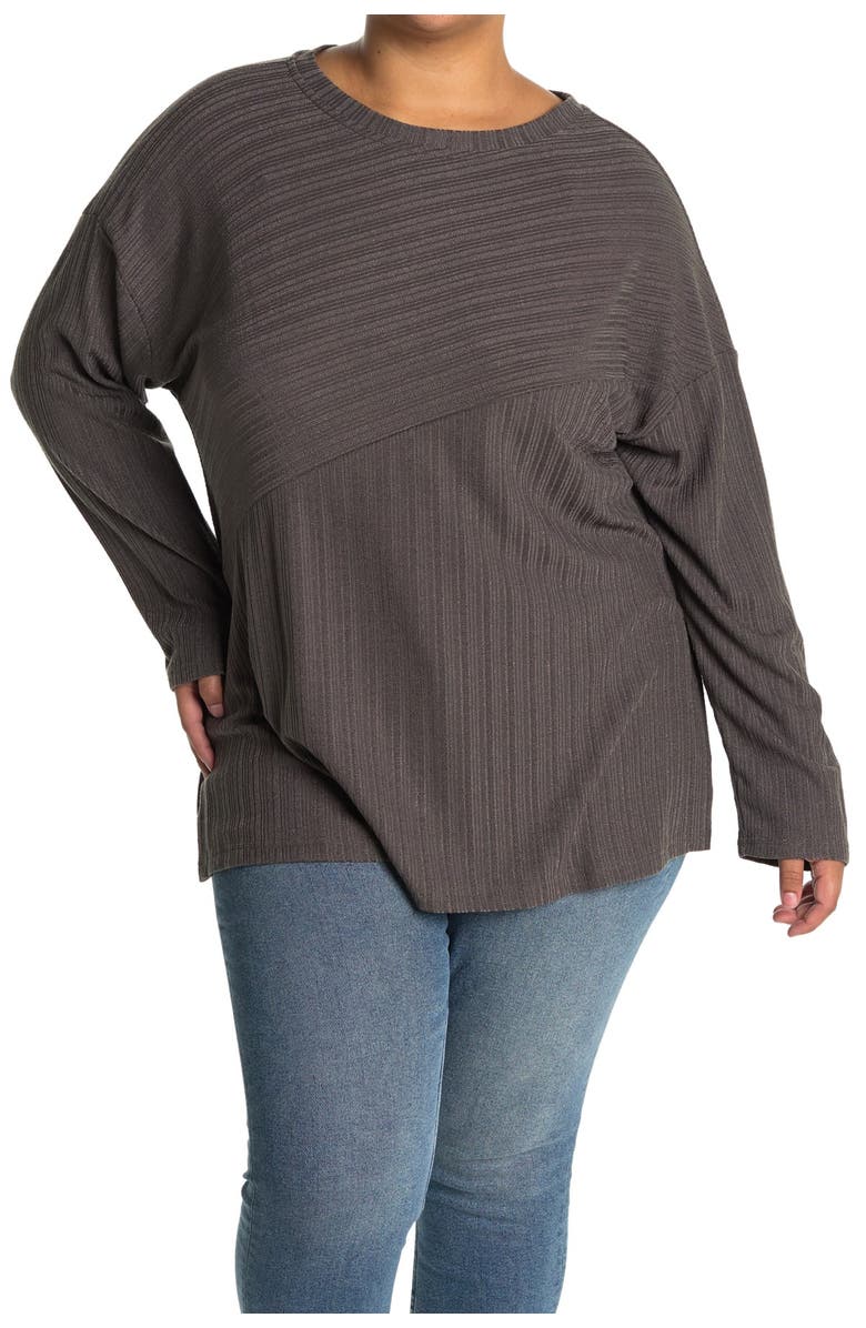 MELLODAY Soft Ribbed Round Neck Tunic | Nordstromrack