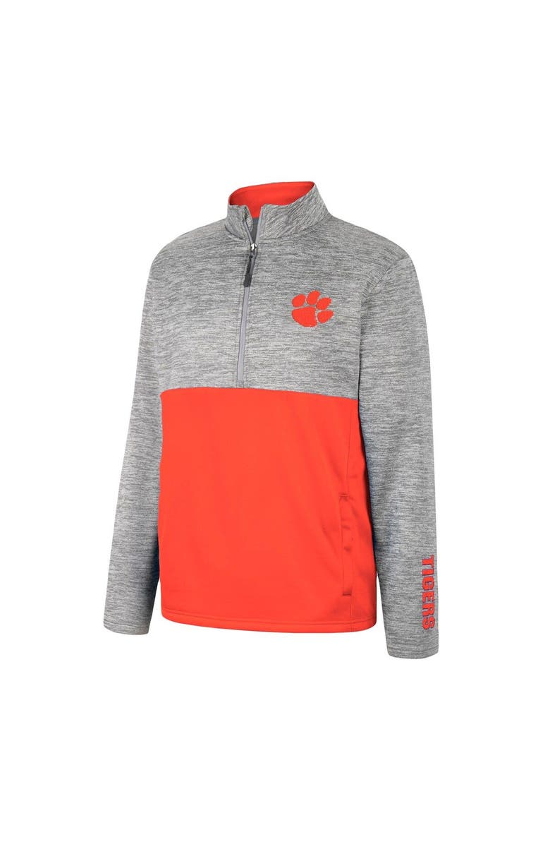 COLOSSEUM Men's Colosseum Gray Clemson Tigers John Half-Zip Jacket ...