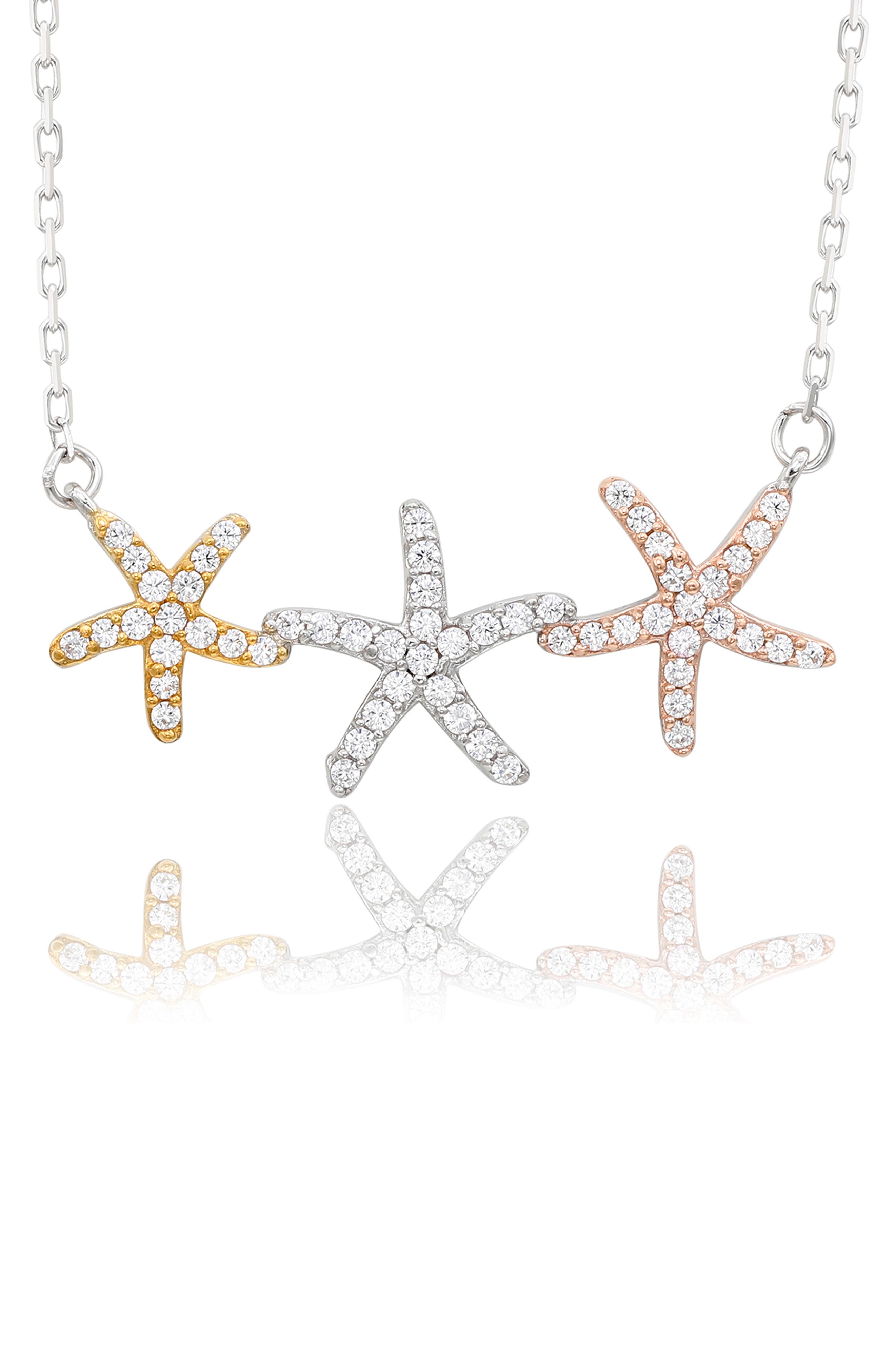 SUZY LEVIAN Tri-Tone Starfish Pendant Necklace | Nordstromrack