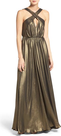 HALSTON EVENING Halston Heritage Metallic Gown | Nordstrom