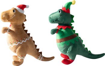 WAGSDALE Jingle Toes & Cookie-Saurus Plush Dog Toy Duo | Nordstromrack