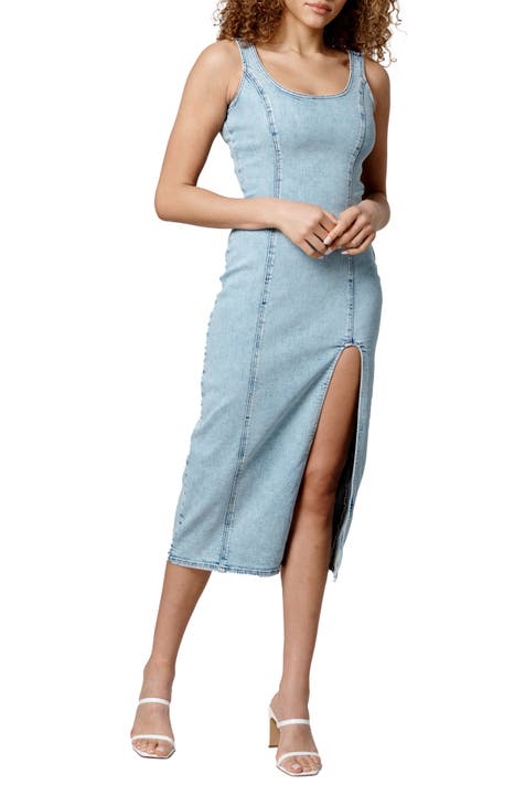 Women's Midi Denim Dresses | Nordstrom