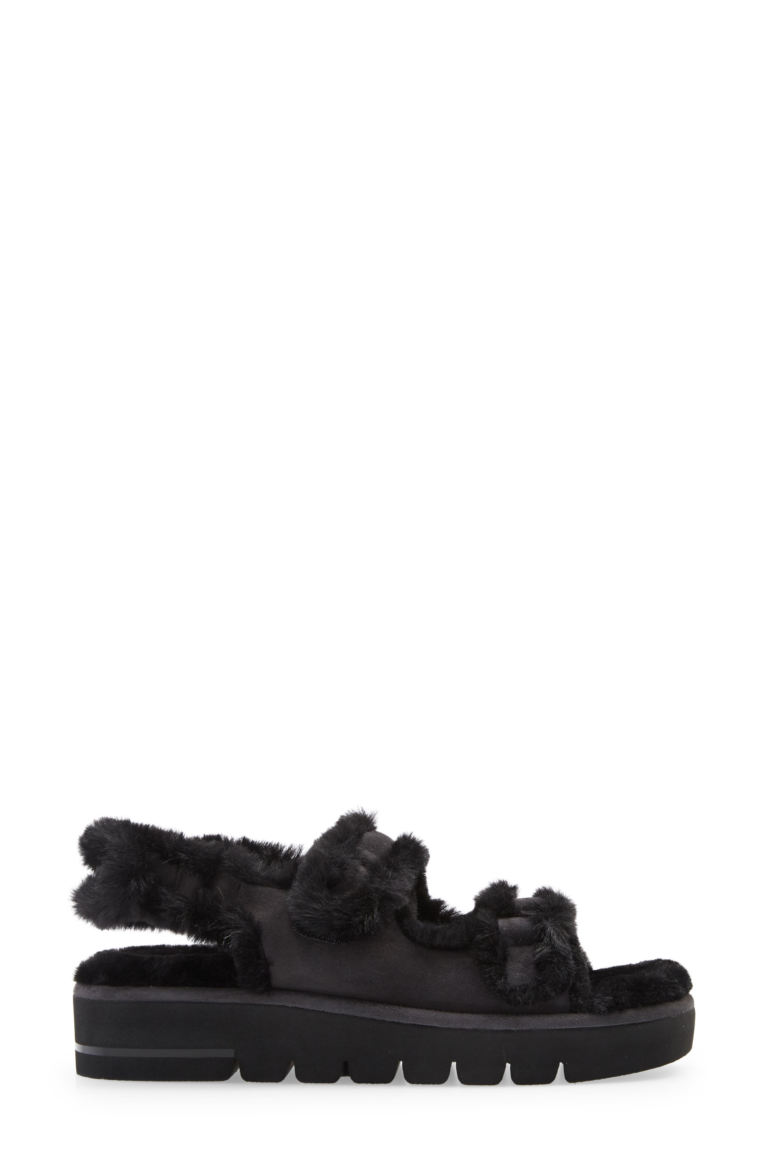 Stuart Weitzman Zoe Lift Faux Shearling Sandal (Women) | Nordstromrack