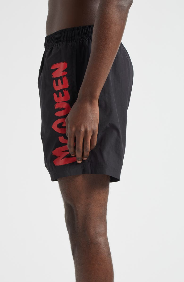 McQueen Graffiti Logo Swim Trunks | Nordstrom