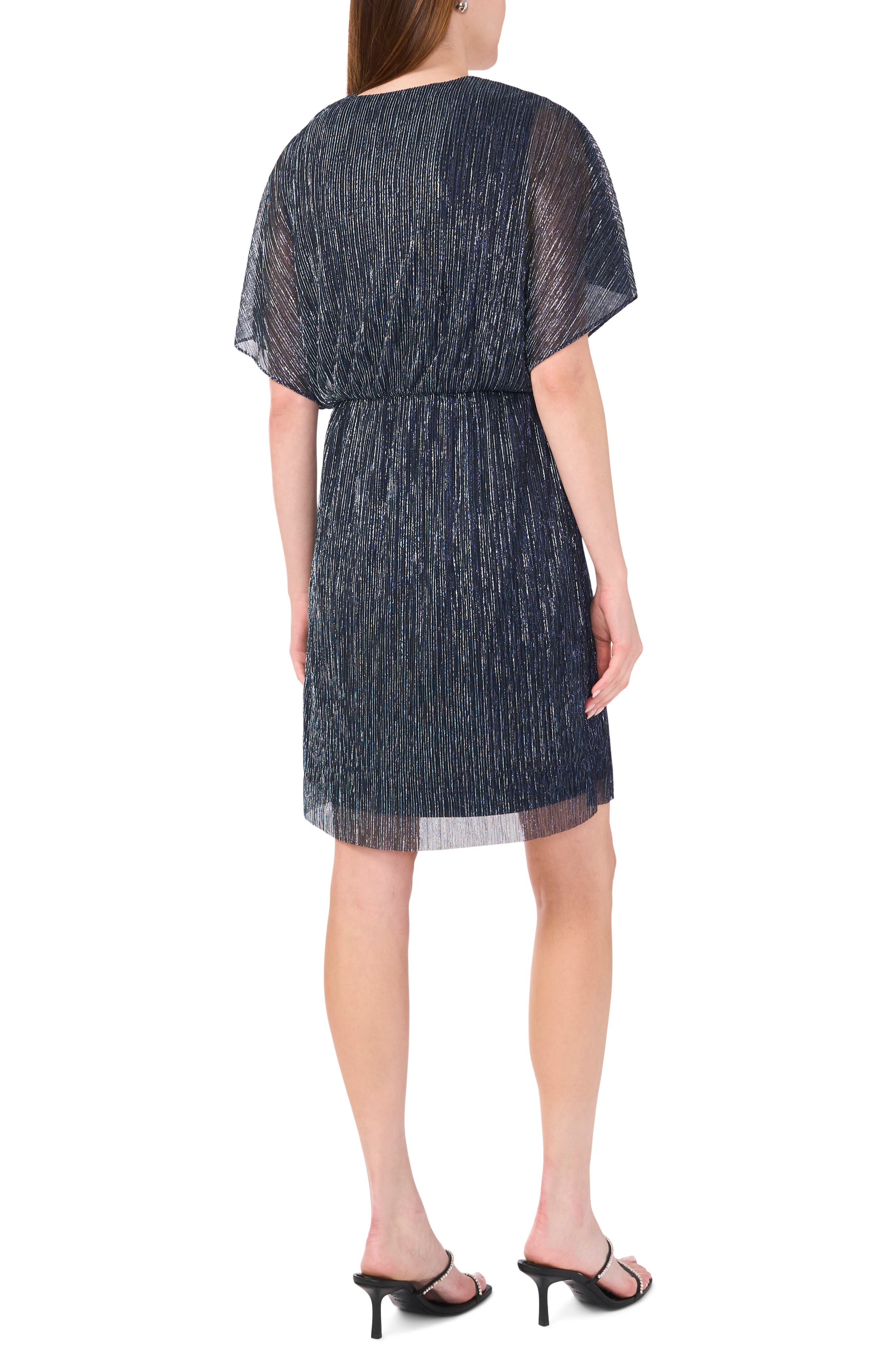 Halogen® Ruffle Front Metallic Dress | Nordstromrack