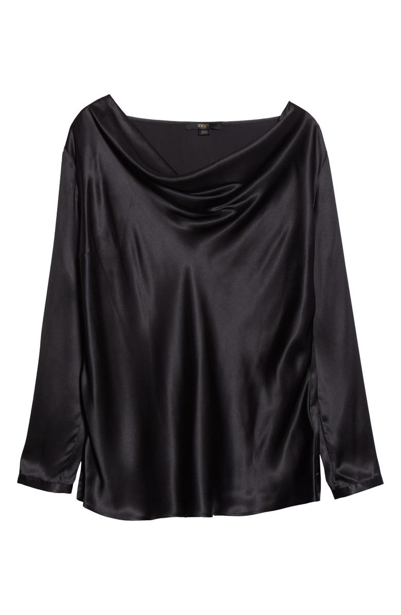 SEVENTY VENEZIA Cowl Neck Silk Blouse | Nordstromrack