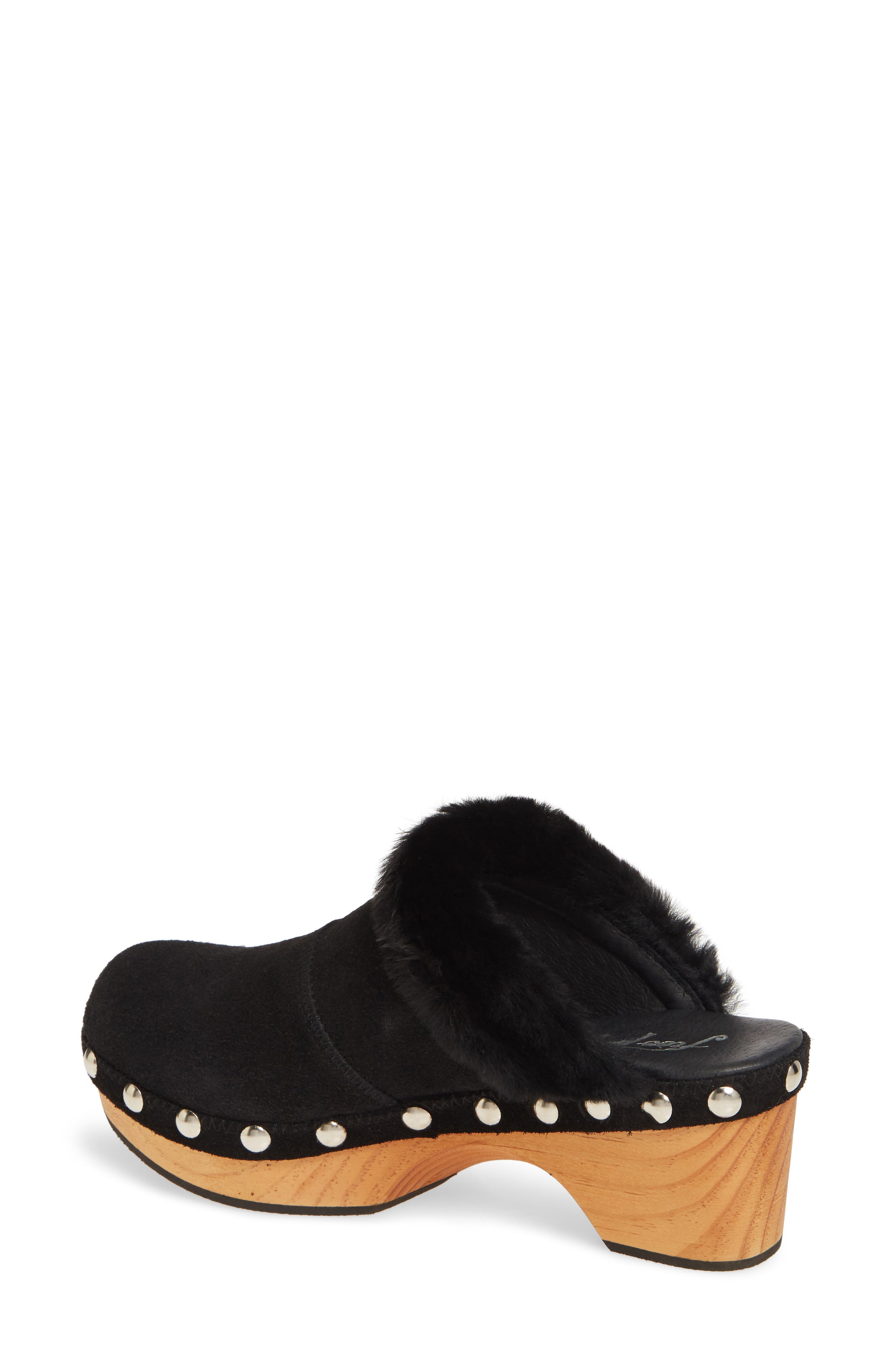 Free People Chalet Clog with Genuine Shearling Trim (Women) | Nordstromrack