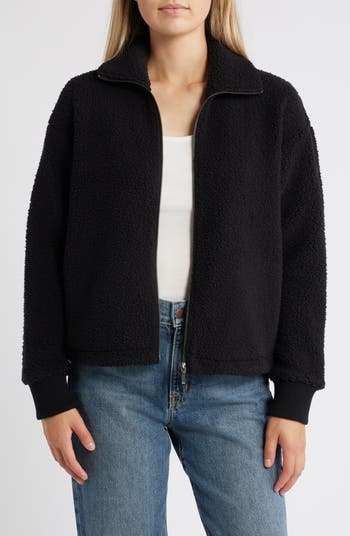 Caslon® Brushed Fleece Jacket | Nordstrom
