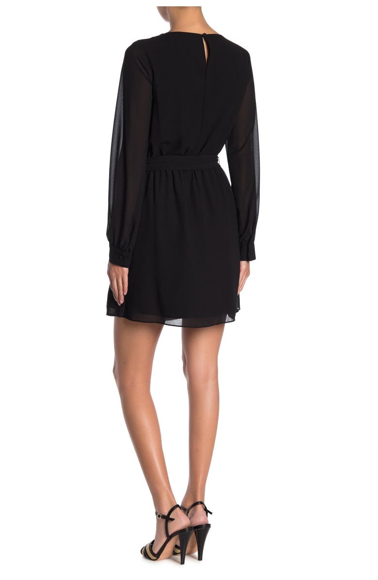 NAKED ZEBRA Long Sleeve Mini Dress | Nordstromrack