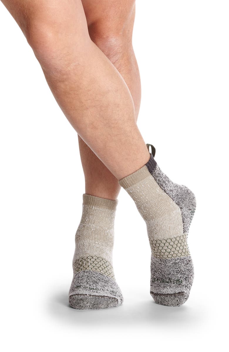 Bombas Merino Wool Blend Colorblock Gripper Slipper Calf Socks ...