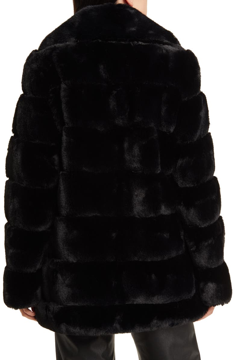BCBGMAXAZRIA Notched Lapel Faux Fur Jacket | Nordstromrack