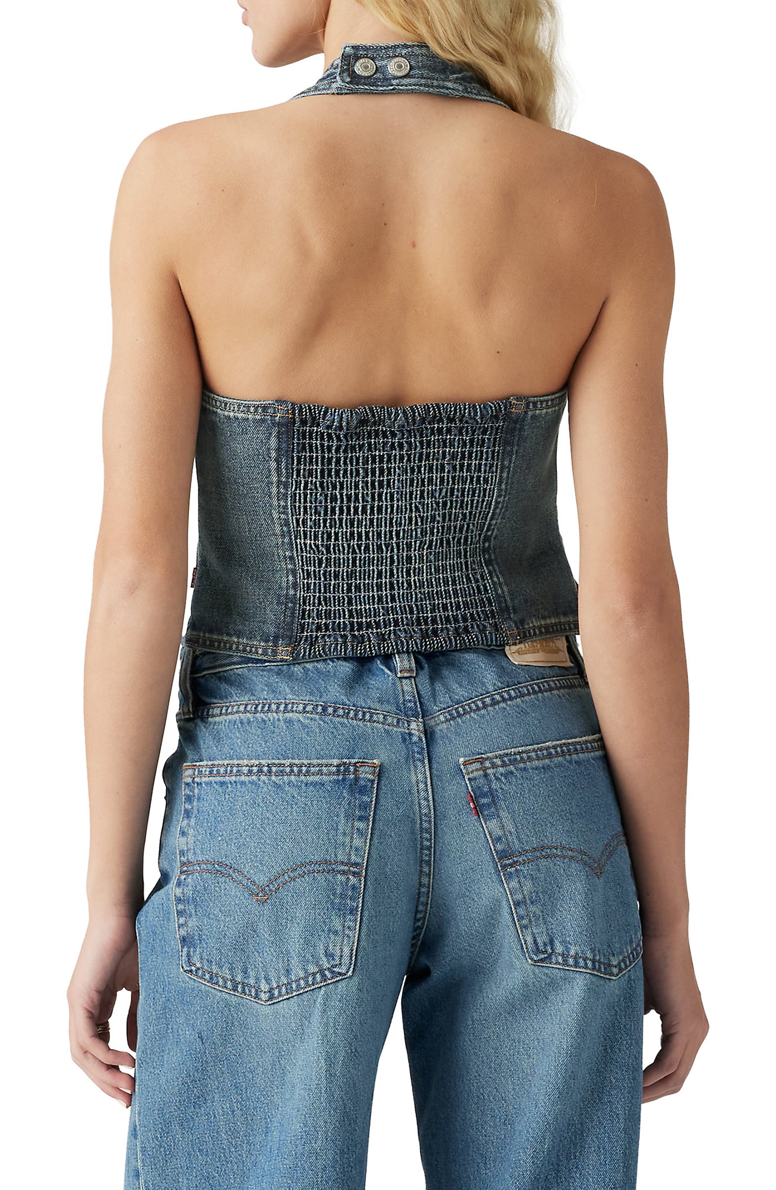 Levi's Janeesah Halter Denim Top | Nordstromrack