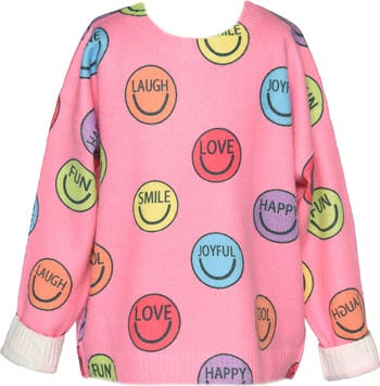 Baby Sara Kids' Smiley Face Sweater | Nordstromrack