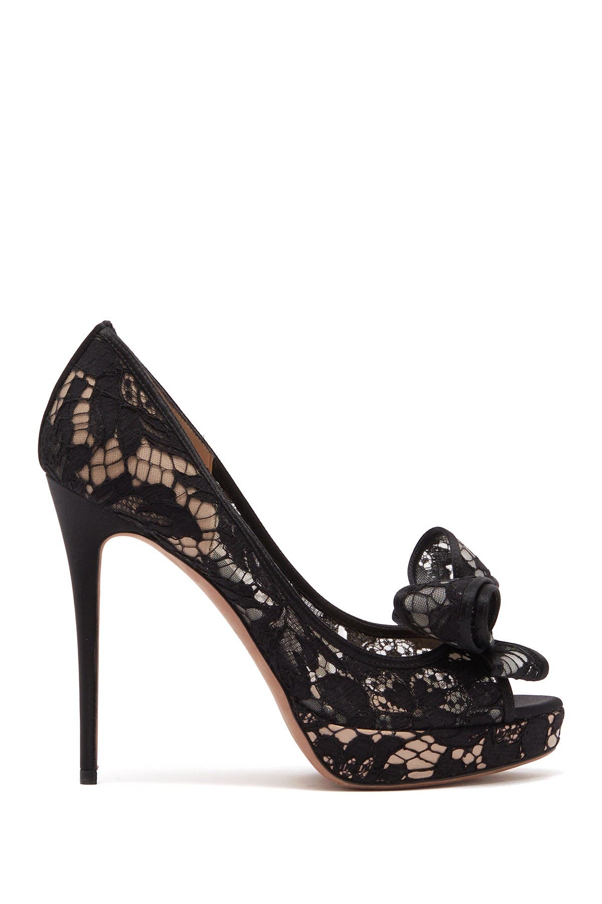 Valentino Garavani Peep Toe Platform Lace Pump | Nordstromrack
