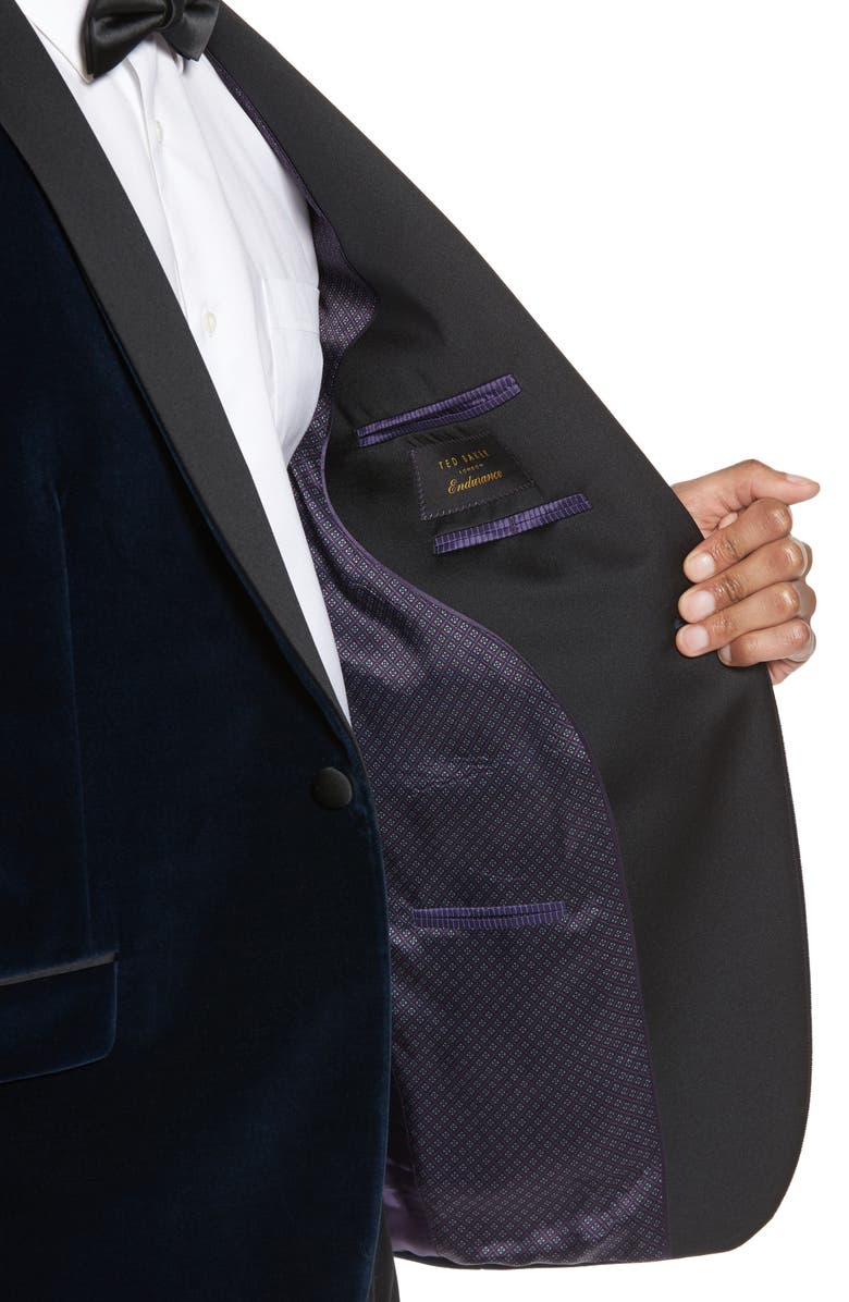 Ted Baker London Josh Trim Fit Stretch Velvet Dinner Jacket | Nordstrom