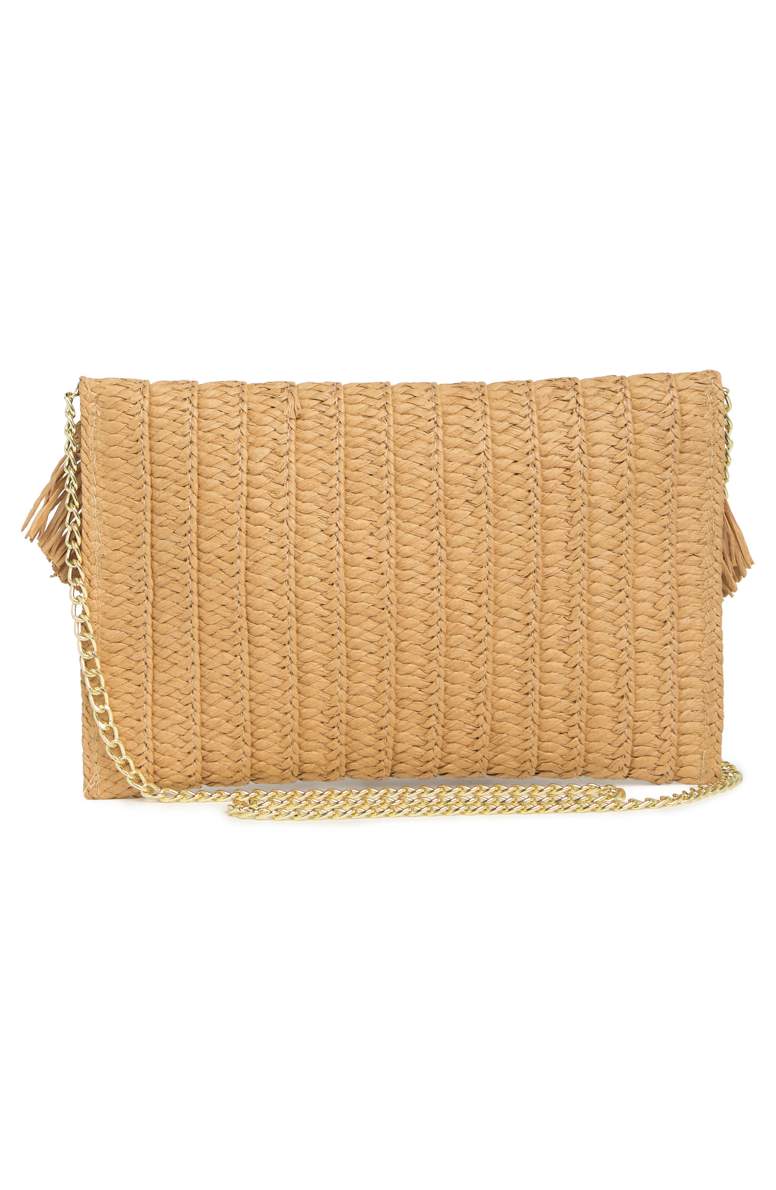 Collection XIIX Pyramid Stud Raffia Clutch | Nordstromrack